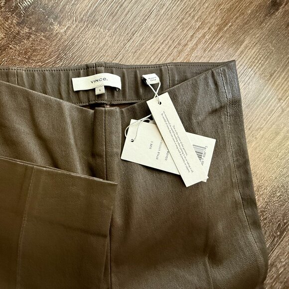 Vince | Pants & Jumpsuits | New Vince Leather Cropped Pants | Poshmark